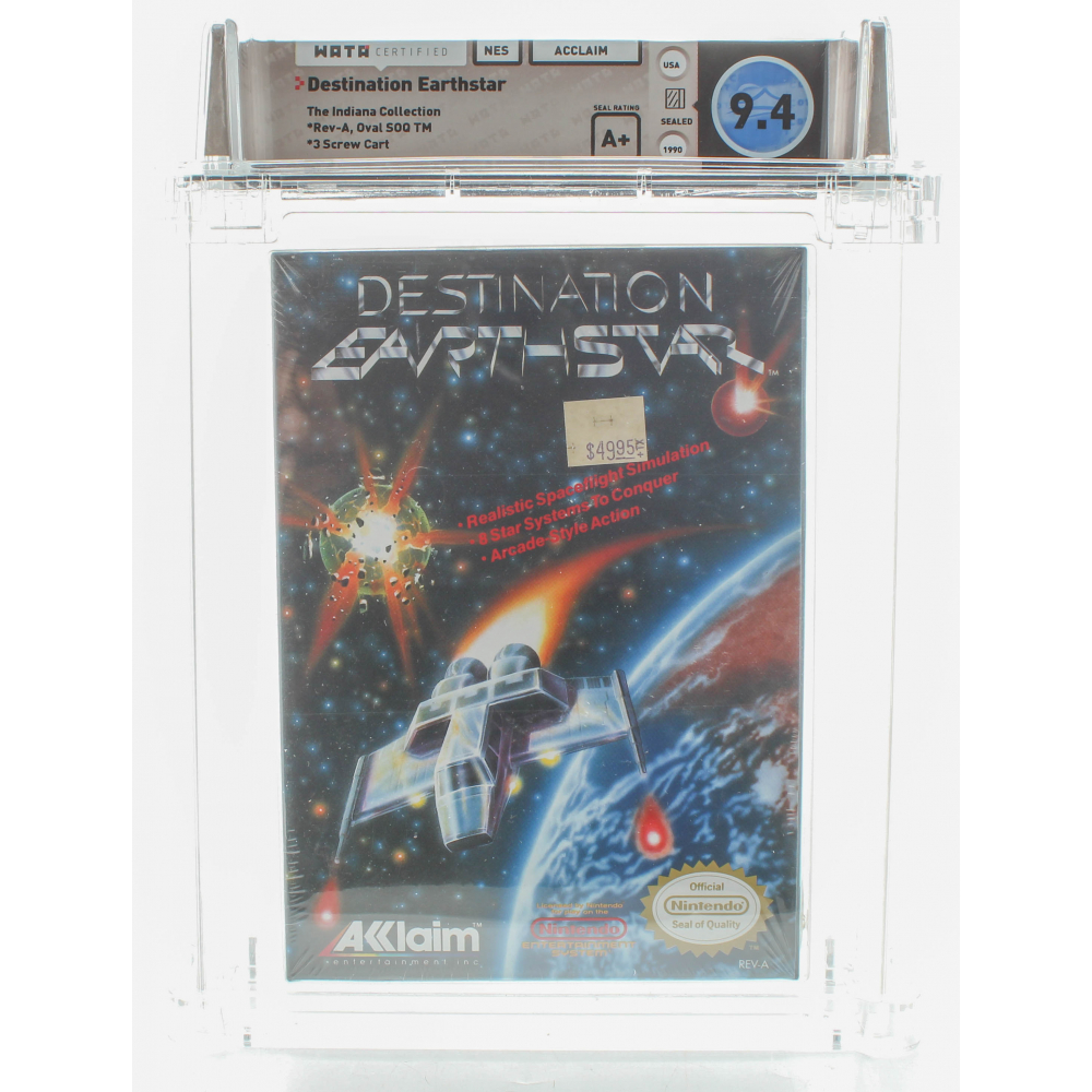 1990 "Destination Earthstar" NES Video Game (WATA 9.4) | Pristine Auction