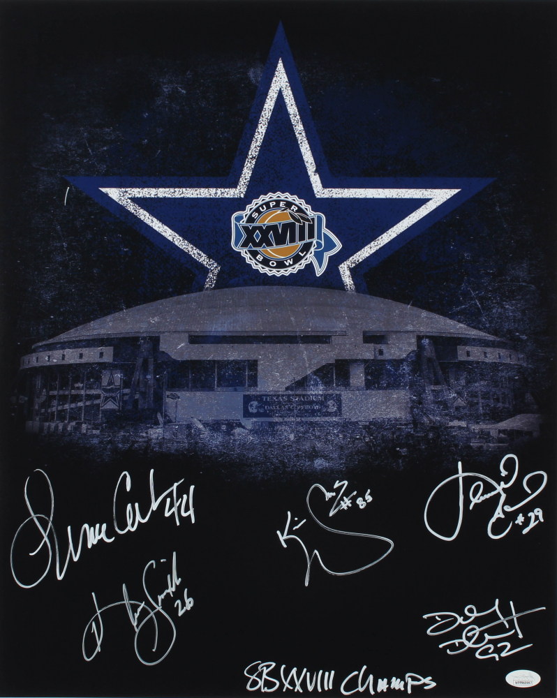 Cowboys Super Bowl XXVIII 16x20 Photo Signed by (5) with Kenny Grant ...