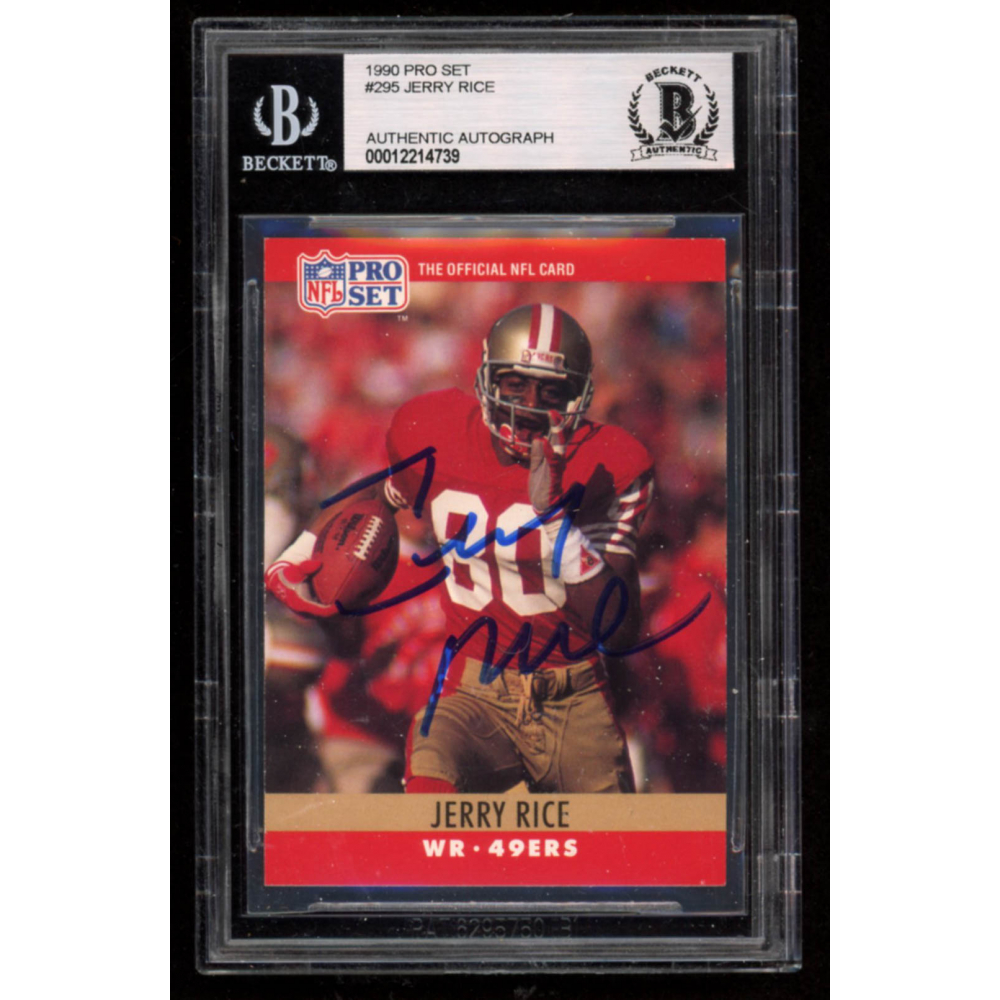 Jerry Rice Signed 1990 Pro Set #295 (BGS Encapsulated) | Pristine Auction