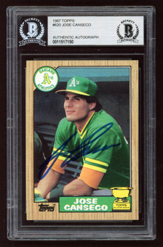 Jose Canseco Signed 1987 Topps #620 (BGS Encapsulated) | Pristine Auction