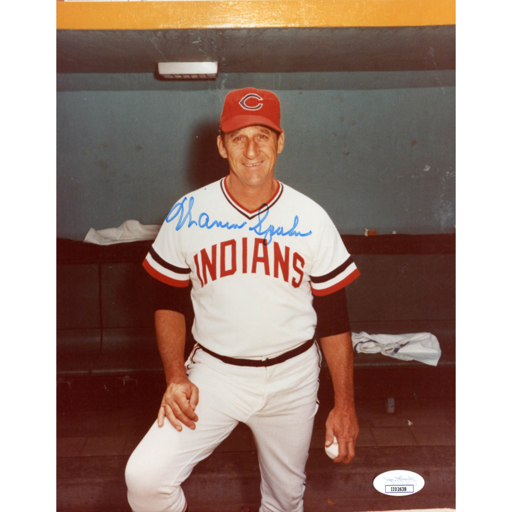 Warren Spahn Signed Indians 8x10 Photo (JSA COA) | Pristine Auction