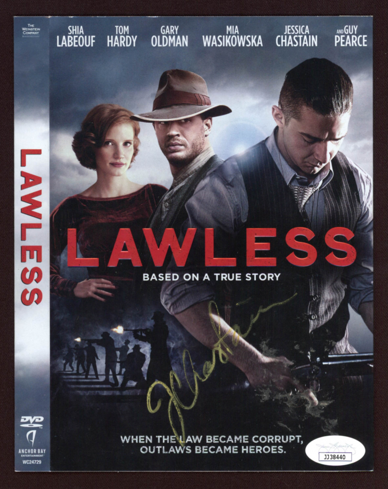 Jessica Chastain Signed "Lawless" DVD Cover (JSA COA) | Pristine Auction