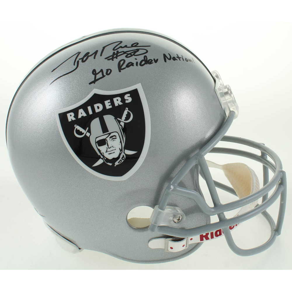 Jerry Rice Signed Raiders Full-Size Helmet Inscribed "Go Raider Nation ...