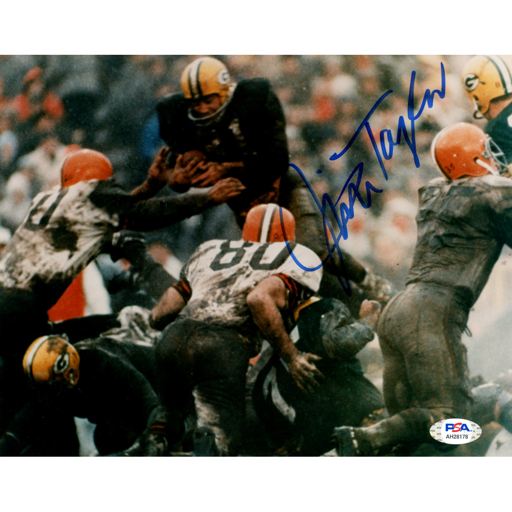 Jim Taylor Signed Packers 8x10 Photo (PSA COA) | Pristine Auction