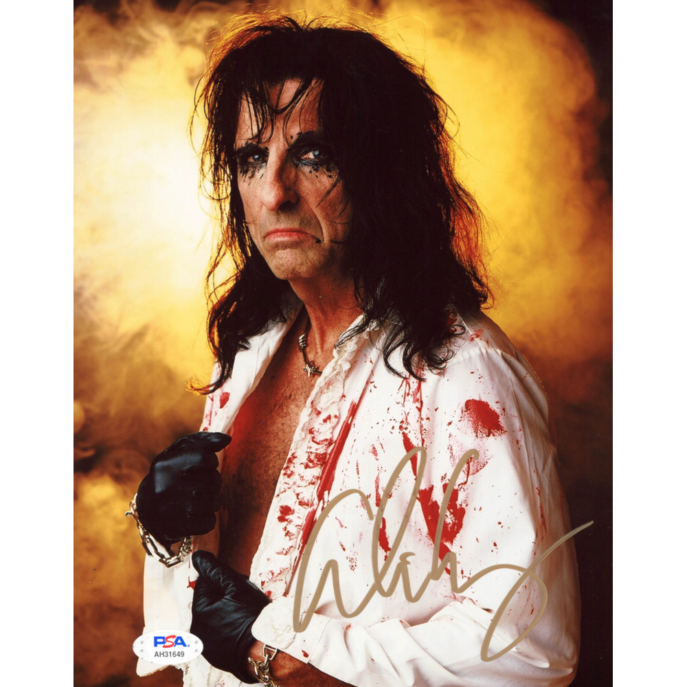 Alice Cooper Signed 8x10 Photo (PSA COA) | Pristine Auction