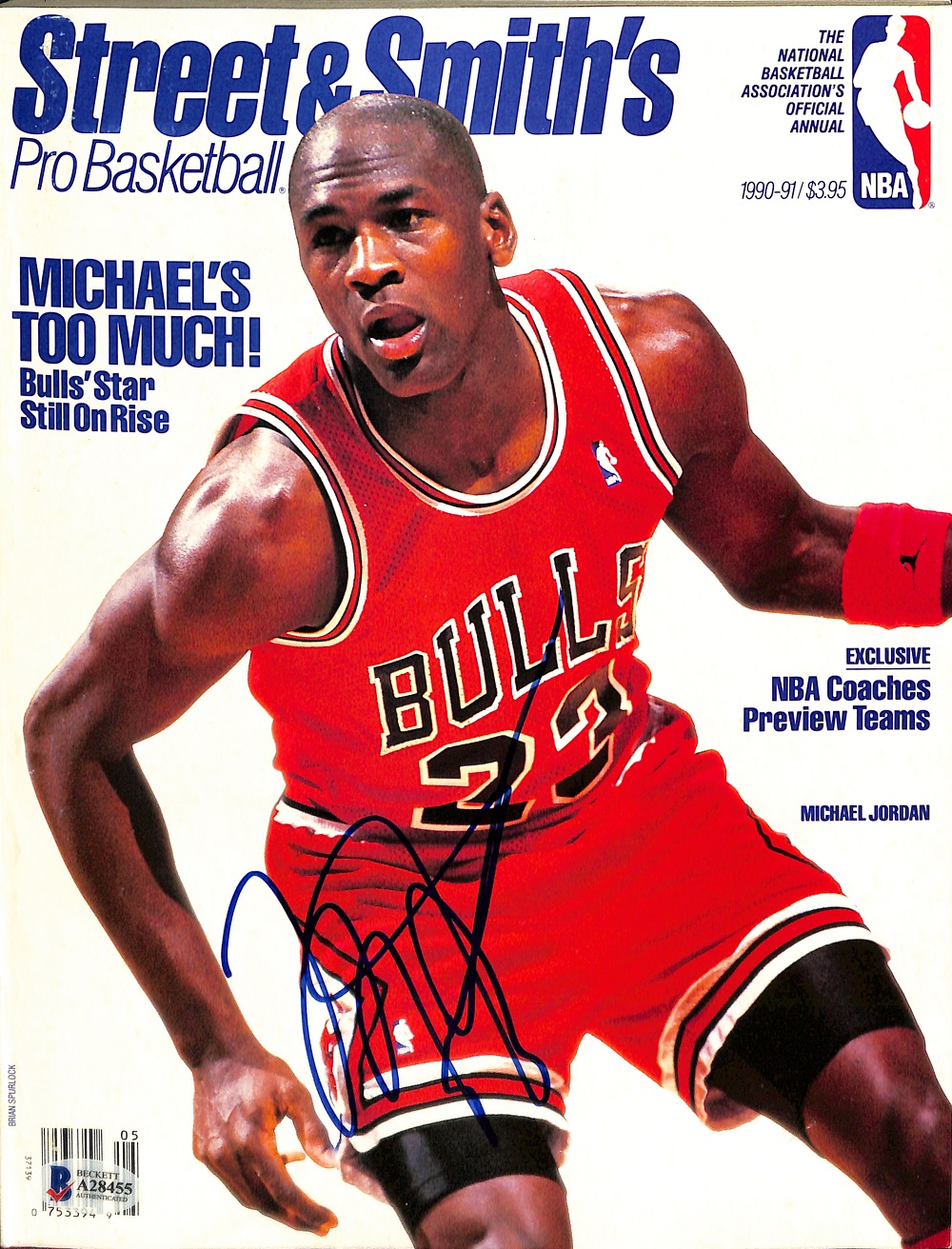 Michael Jordan Signed "Streets & Smith's" Magazine (Beckett LOA ...