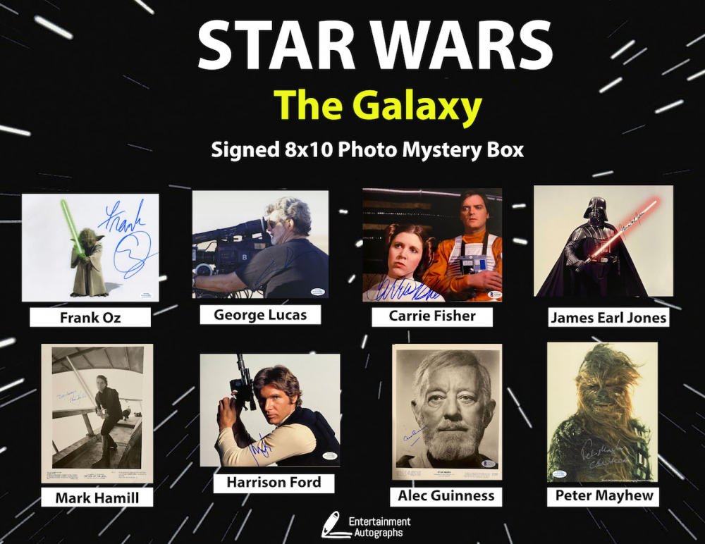 Entertainment Autographs Star Wars The Galaxy Signed 8x10 Photo Mystery ...