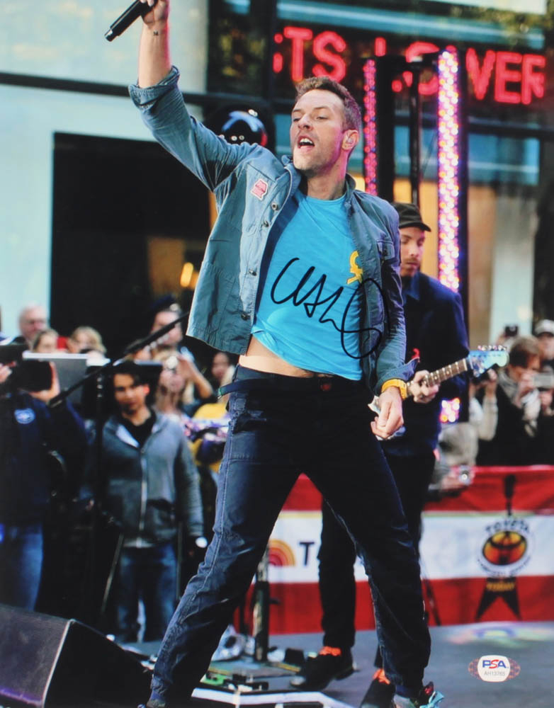 Chris Martin Signed 11x14 Photo (PSA COA) | Pristine Auction