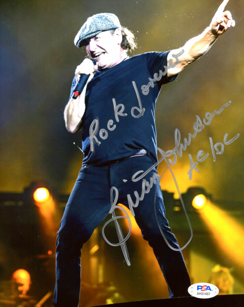 Brian Johnson Signed 8x10 Photo Inscribed "All The Best" (PSA COA ...