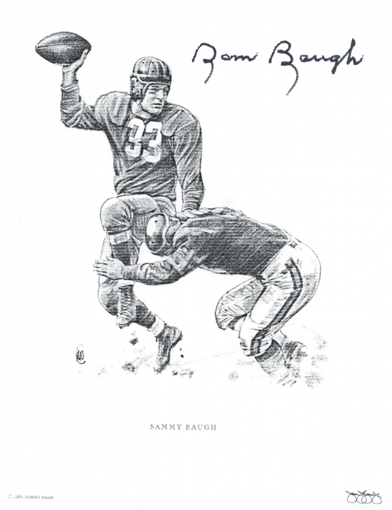Sammy Baugh Signed Redskins 8.5x11 Print (JSA SOA) | Pristine Auction