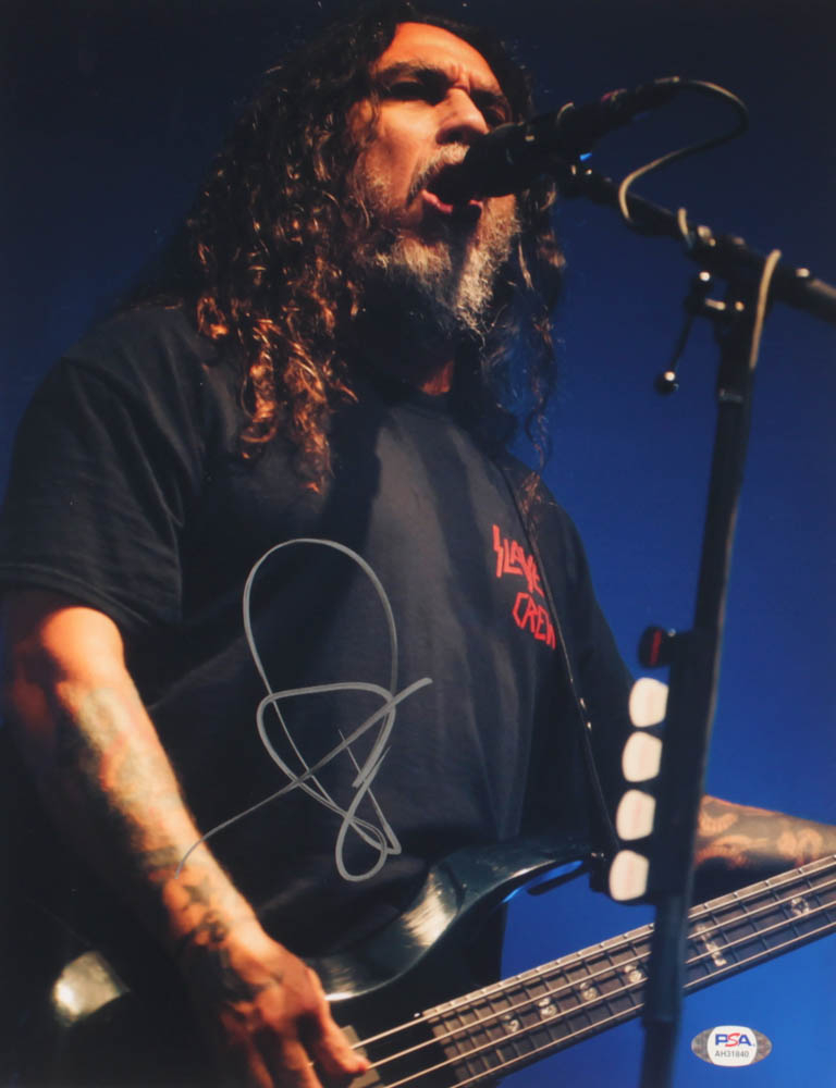 Tom Araya Signed 11x14 Photo (PSA COA) | Pristine Auction