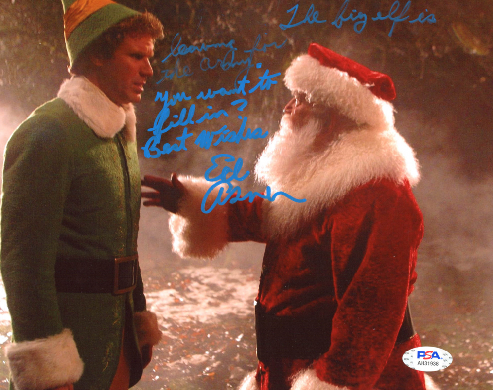 Ed Asner Signed "Elf" 8x10 Photo with Inscription (PSA COA) | Pristine ...