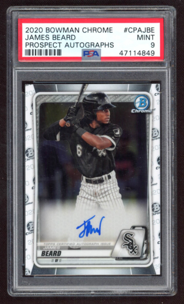 James Beard 2020 Bowman Chrome Prospect Autographs #CPAJBE (PSA 10 ...
