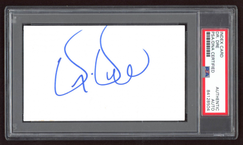 Dr. Dre Signed 3x5 Cut (PSA Encapsulated) | Pristine Auction