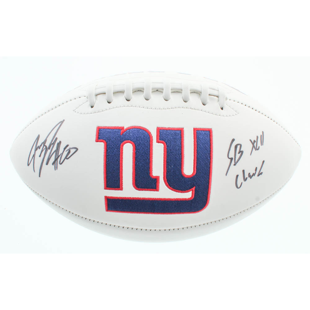Jeremy Shockey Signed Giants Logo Football Inscribed "SB XLII Champ ...