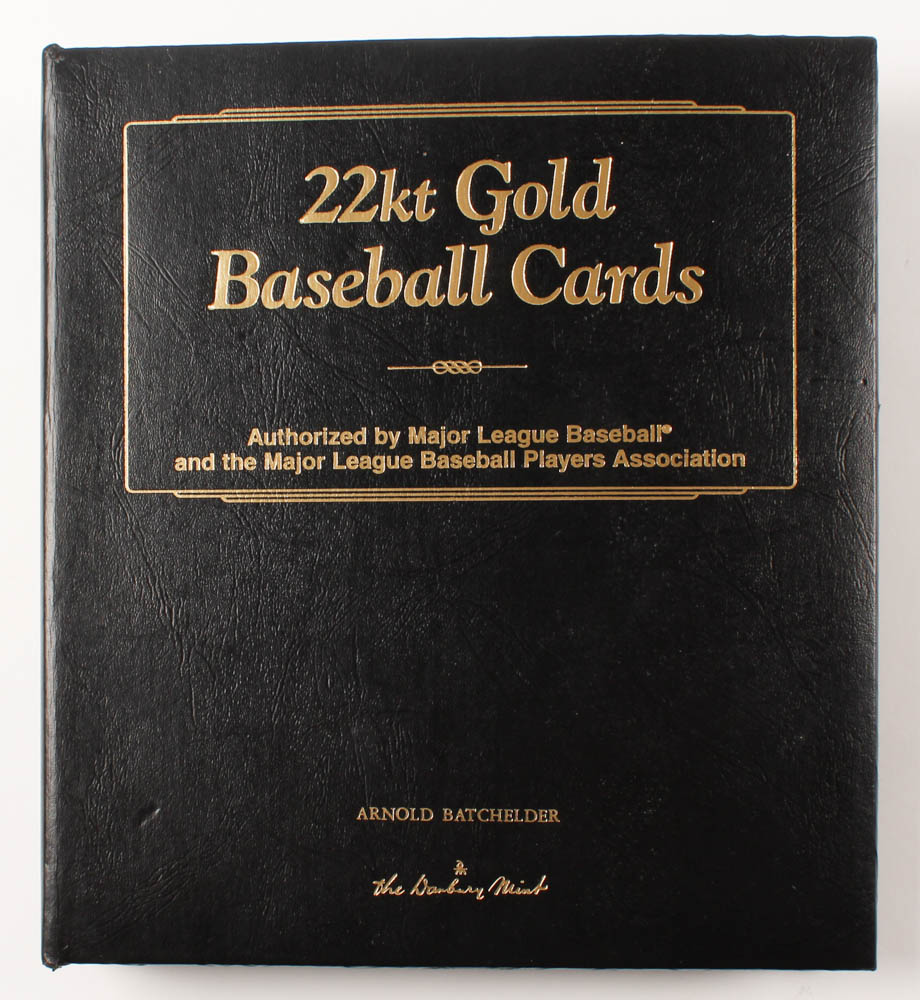 Complete Set of (50) 1996-03 Danbury Mint 22kt Gold Baseball Cards with ...