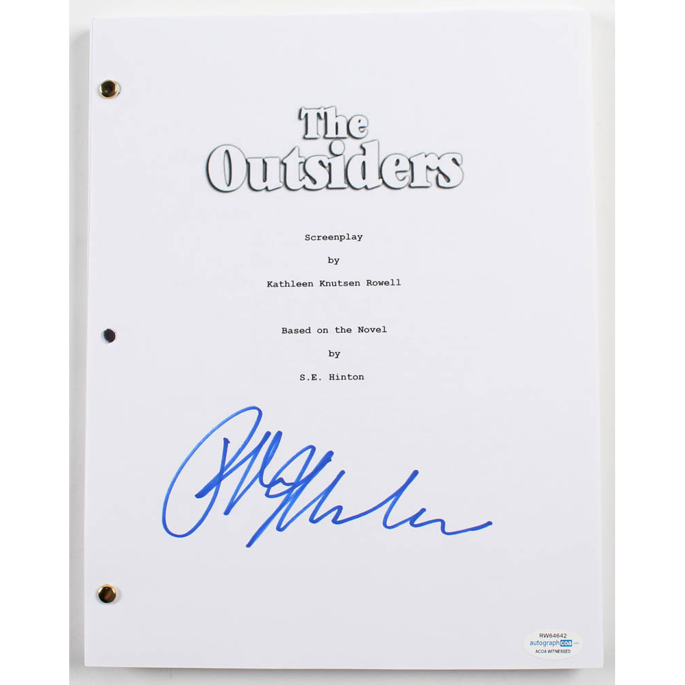 Ralph Macchio Signed "The Outsiders" Movie Script (AutographCOA COA ...