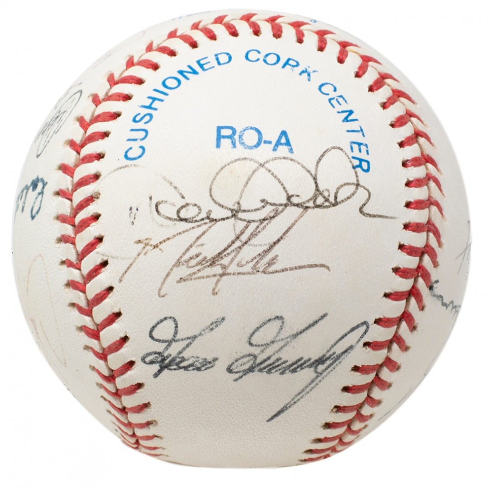 2001 New York Yankees OAL Baseball Team-Signed by (11) With Derek Jeter ...