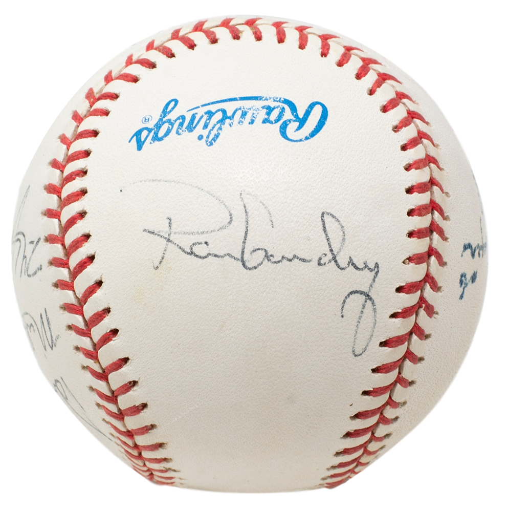 2001 New York Yankees OAL Baseball Team-Signed by (11) With Derek Jeter ...