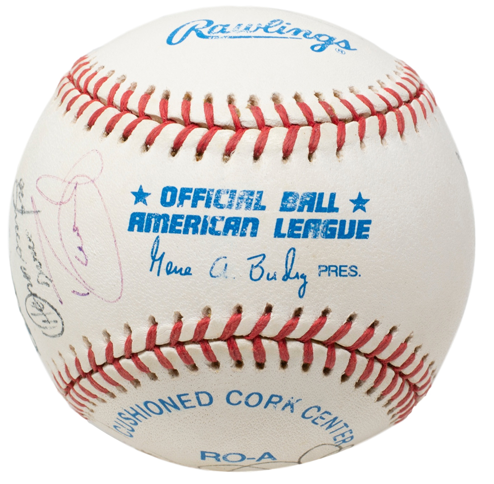 2001 New York Yankees OAL Baseball Team-Signed by (11) With Derek Jeter ...