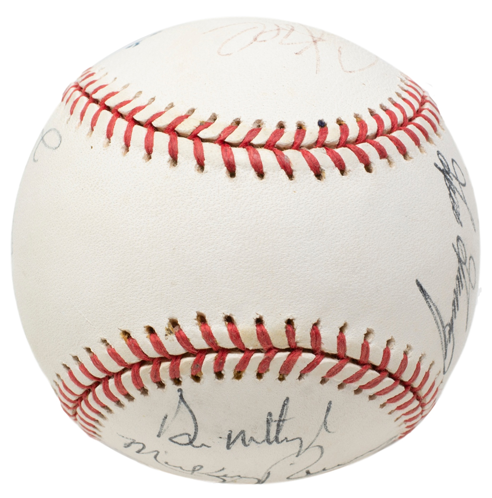 2001 New York Yankees OAL Baseball Team-Signed by (11) With Derek Jeter ...