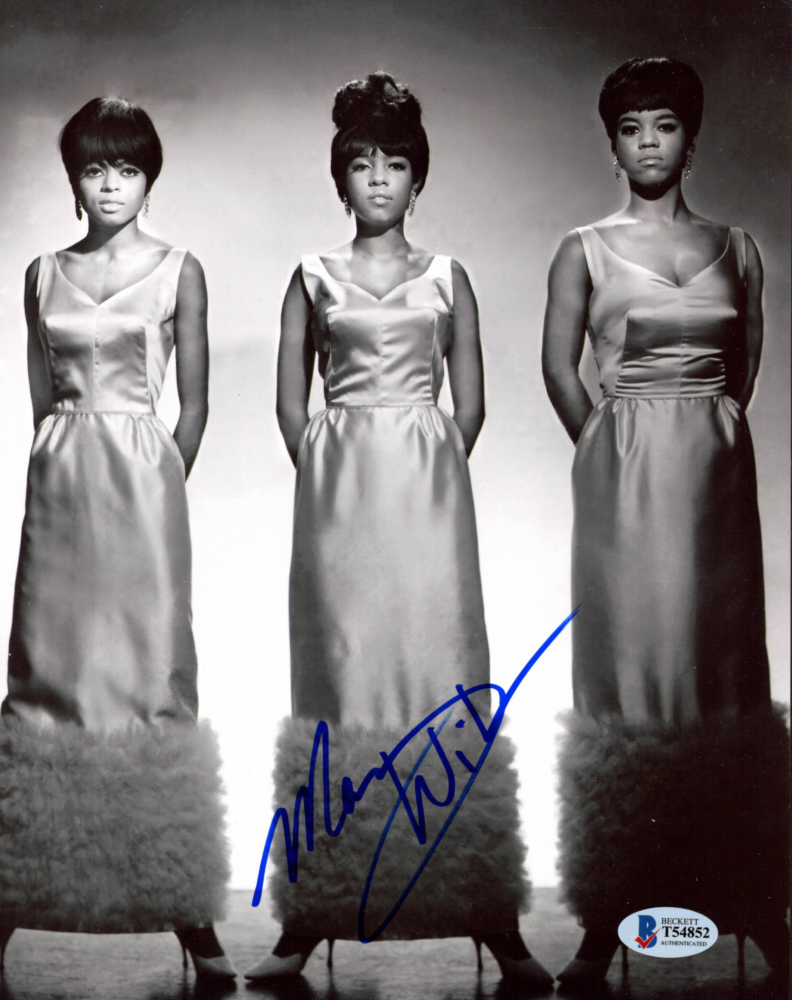 Mary Wilson Signed The Supremes 8x10 Photo (Beckett Hologram ...