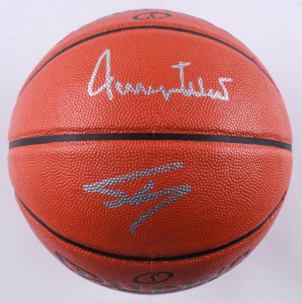Shaquille O'Neal & Jerry West Signed NBA Game Ball Series Basketball ...