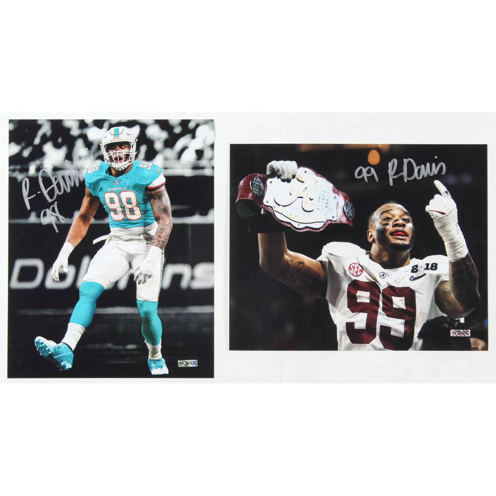 Lot of (2) Raekwon Davis Signed 8x10 Photos with Dolphins & Alabama ...