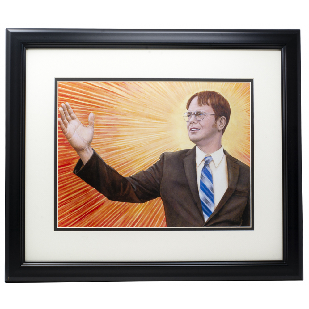 Dwight Schrute "The Office" 16x23 Custom Framed Photo | Pristine Auction
