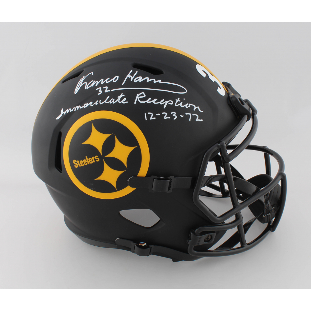 Franco Harris Signed Steelers Eclipse Alternate Speed Full-Size Helmet ...