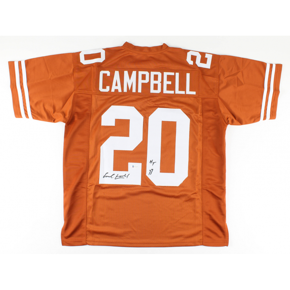 Earl Campbell Signed Jersey Inscribed "HT 77" (Beckett COA) | Pristine ...