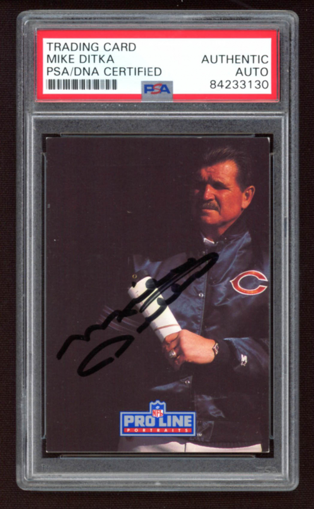 Mike Ditka Signed 1991 Pro Line Portraits National Convention #89 (PSA ...