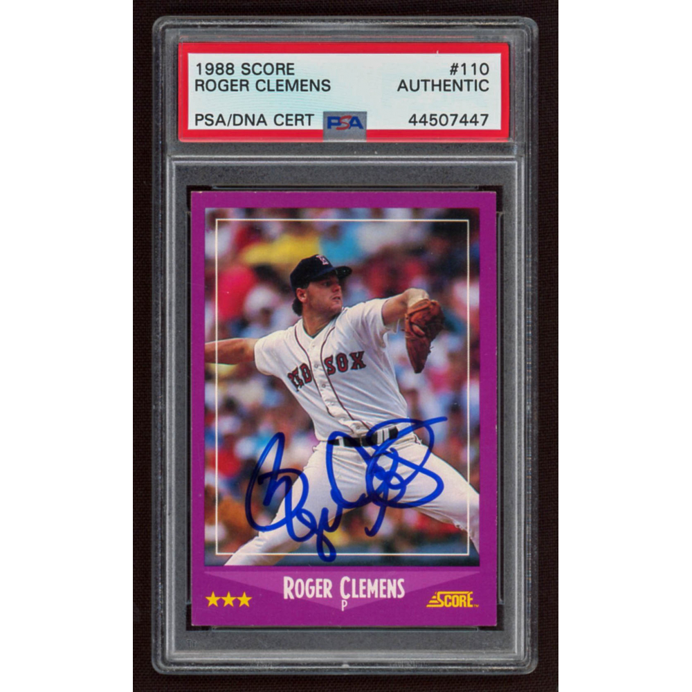 Roger Clemens Signed 1988 Score #110 (PSA Encapsulated) | Pristine Auction