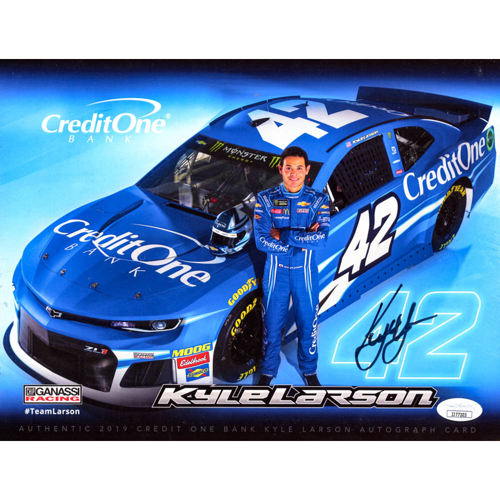 Kyle Larson Signed Nascar 8x10 Photo Card (JSA COA) | Pristine Auction