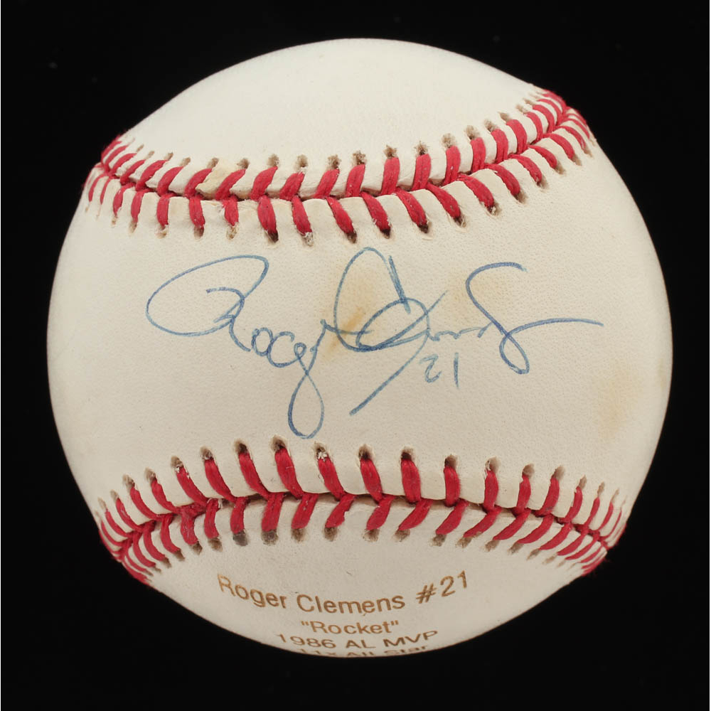 Roger Clemens Signed LE OAL Career Stat Engraved Baseball (JSA COA ...