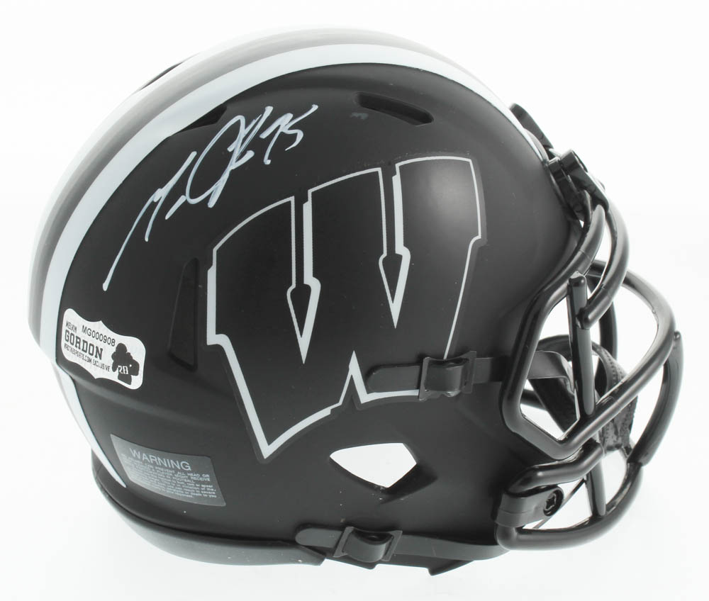 Melvin Gordon Signed Wisconsin Badgers Eclipse Alternate Speed Mini ...