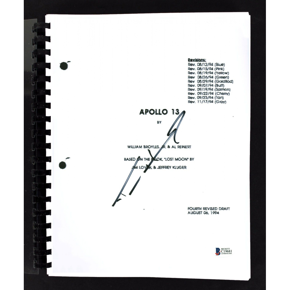 Tom Hanks Signed "Apollo 13" Movie Script (Beckett COA) | Pristine Auction