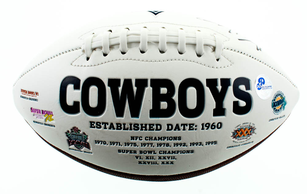 Alvin Harper Signed Cowboys Logo Football (Pro Player Hologram ...