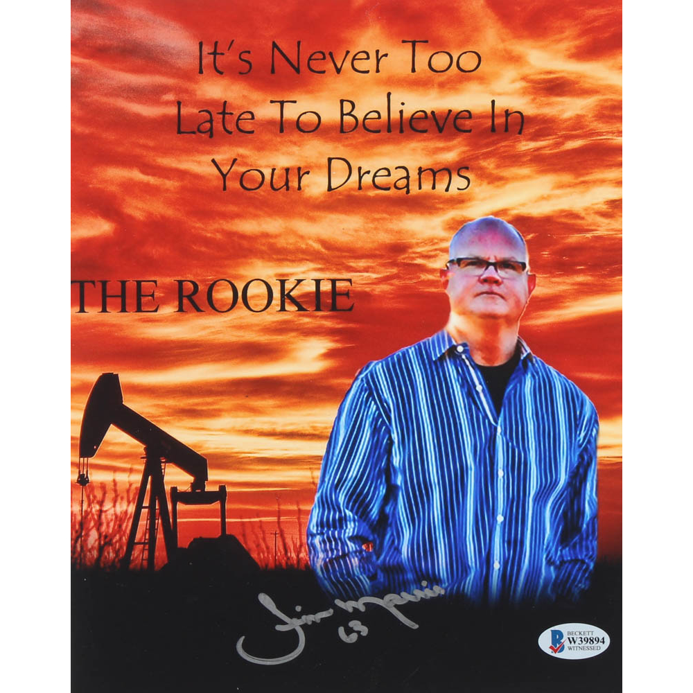 Jim Morris Signed "The Rookie" 8x10 Photo (Beckett Hologram) | Pristine ...