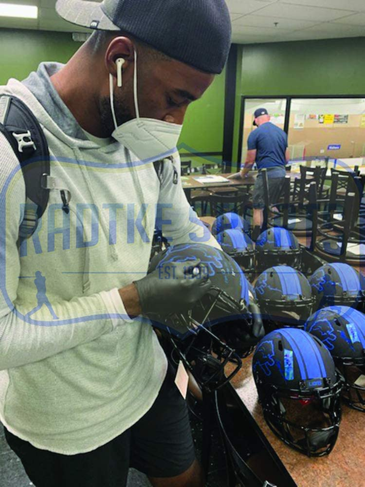 Calvin Johnson Signed Lions Full-Size Eclipse Alternate Speed Helmet ...