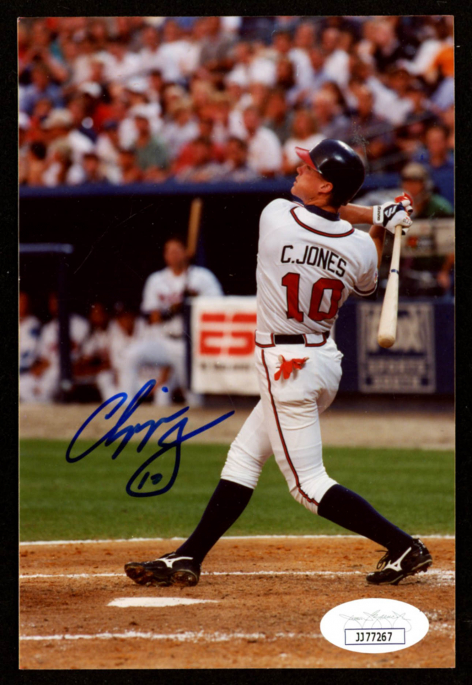 Chipper Jones Signed Braves 4x6 Photo (JSA COA) | Pristine Auction