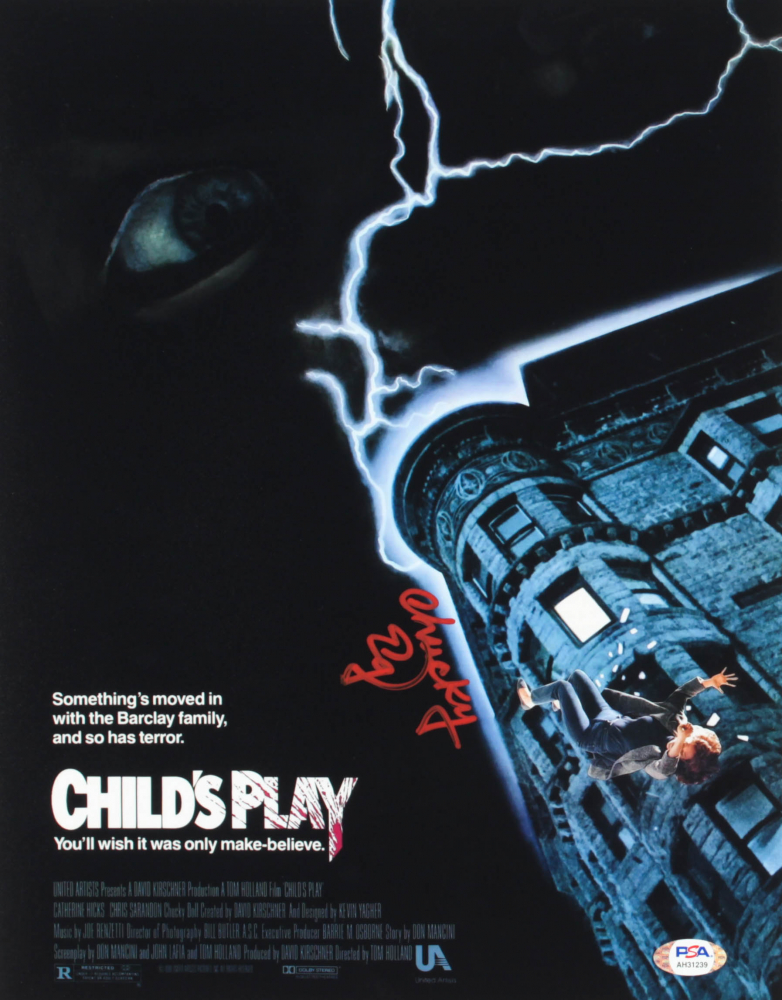 Ed Gale Signed "Child's Play" 11x14 Photo Inscribed "Chucky" (PSA ...