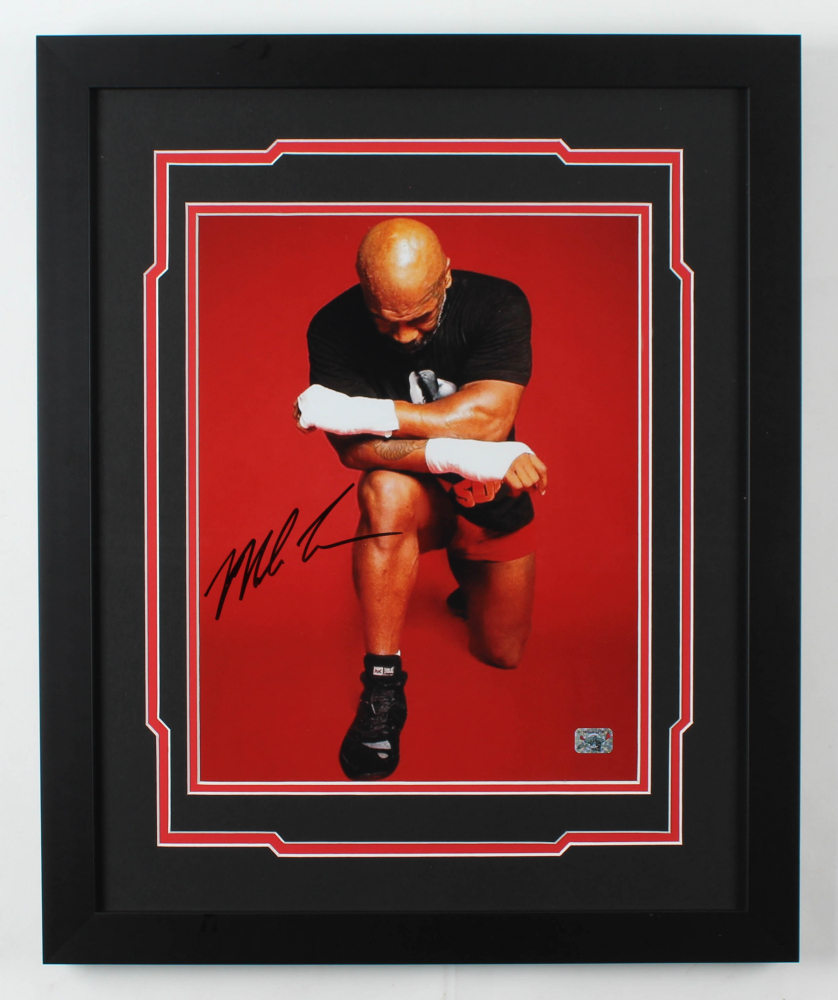 Mike Tyson Signed 18x22 Custom Framed Photo Display (Fiterman Hologram ...
