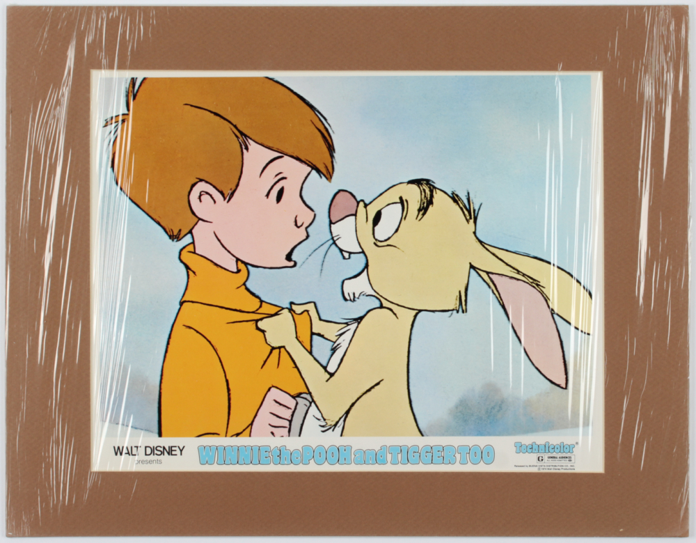 Walt Disney "Winnie the Pooh and Tigger Too" 14x18 Custom Matted Lobby ...