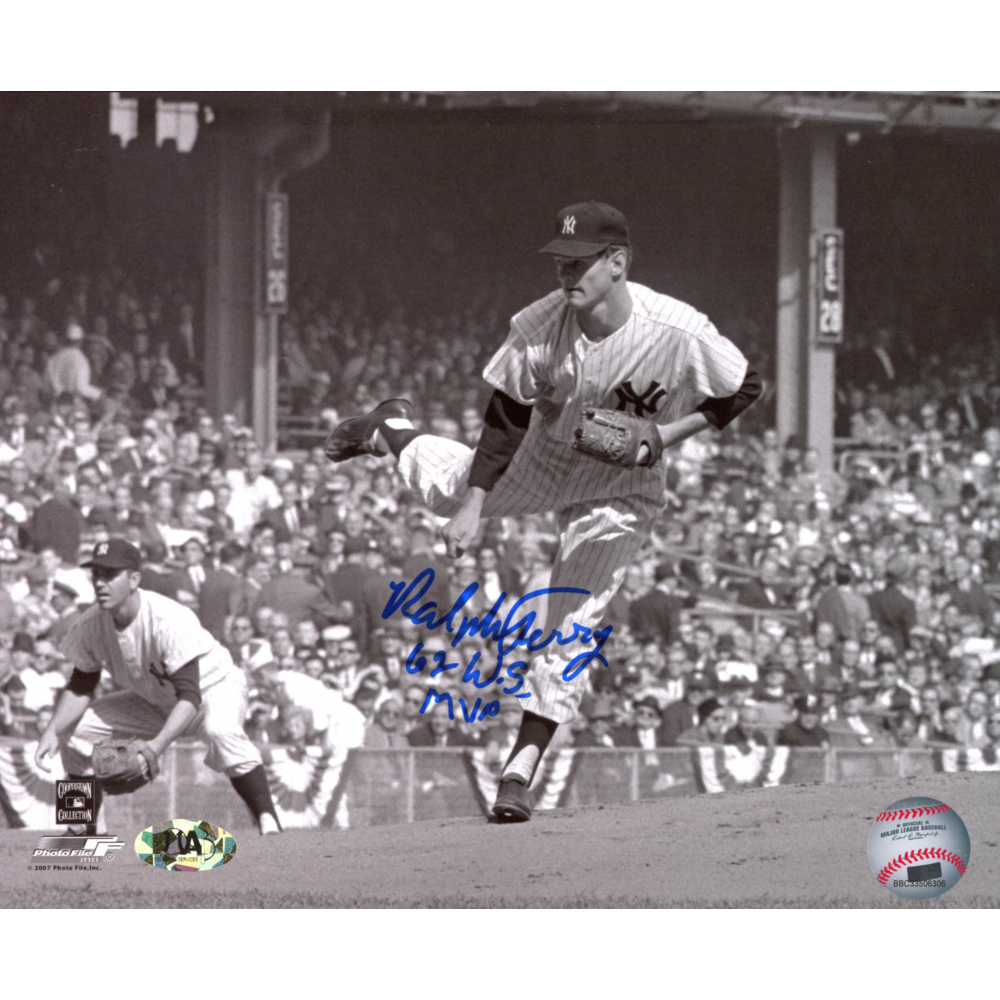 Ralph Terry Signed Yankees 8x10 Photo Inscribed "62 W.S. MVP" (MAB ...