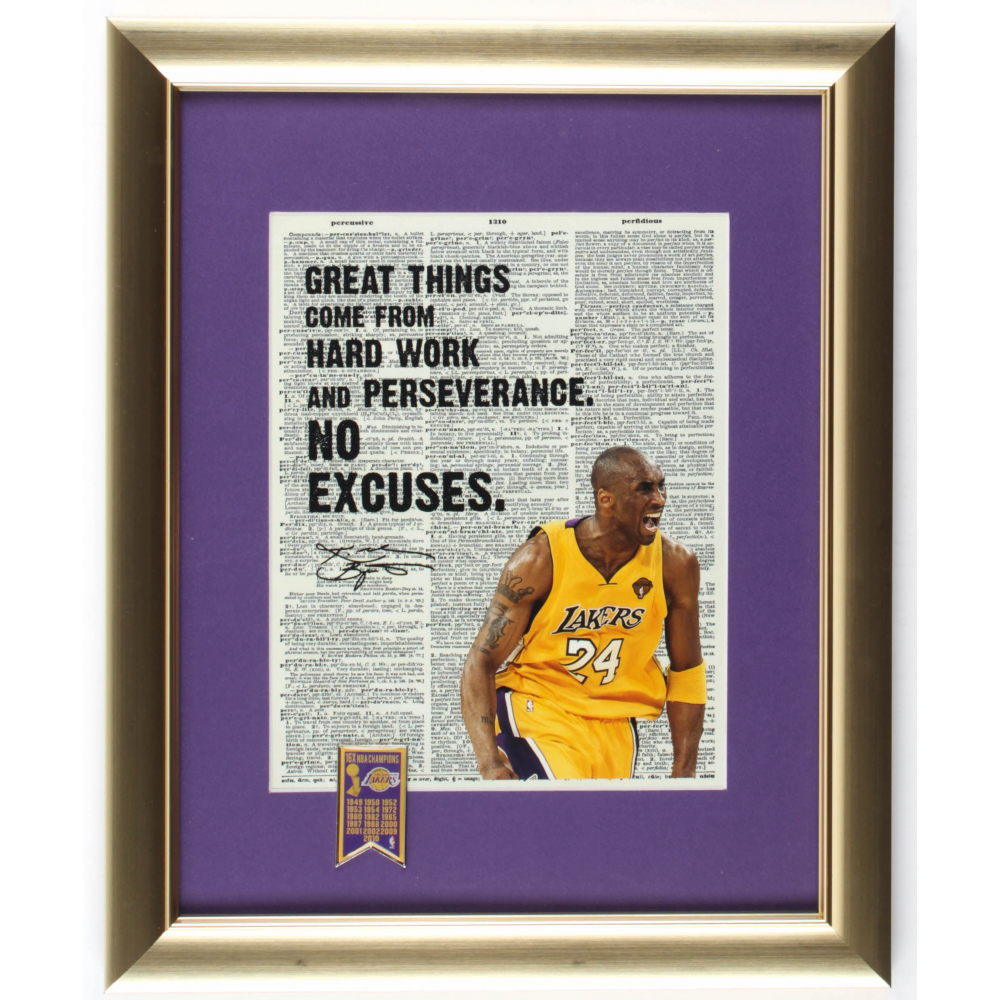 Kobe Bryant Lakers 13x16 Custom Framed Photo Display with Lakers NBA ...