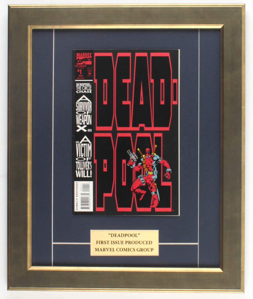 Vintage 1993 "Deadpool" Issue #1 Marvel 15x18 Custom Framed First Issue ...