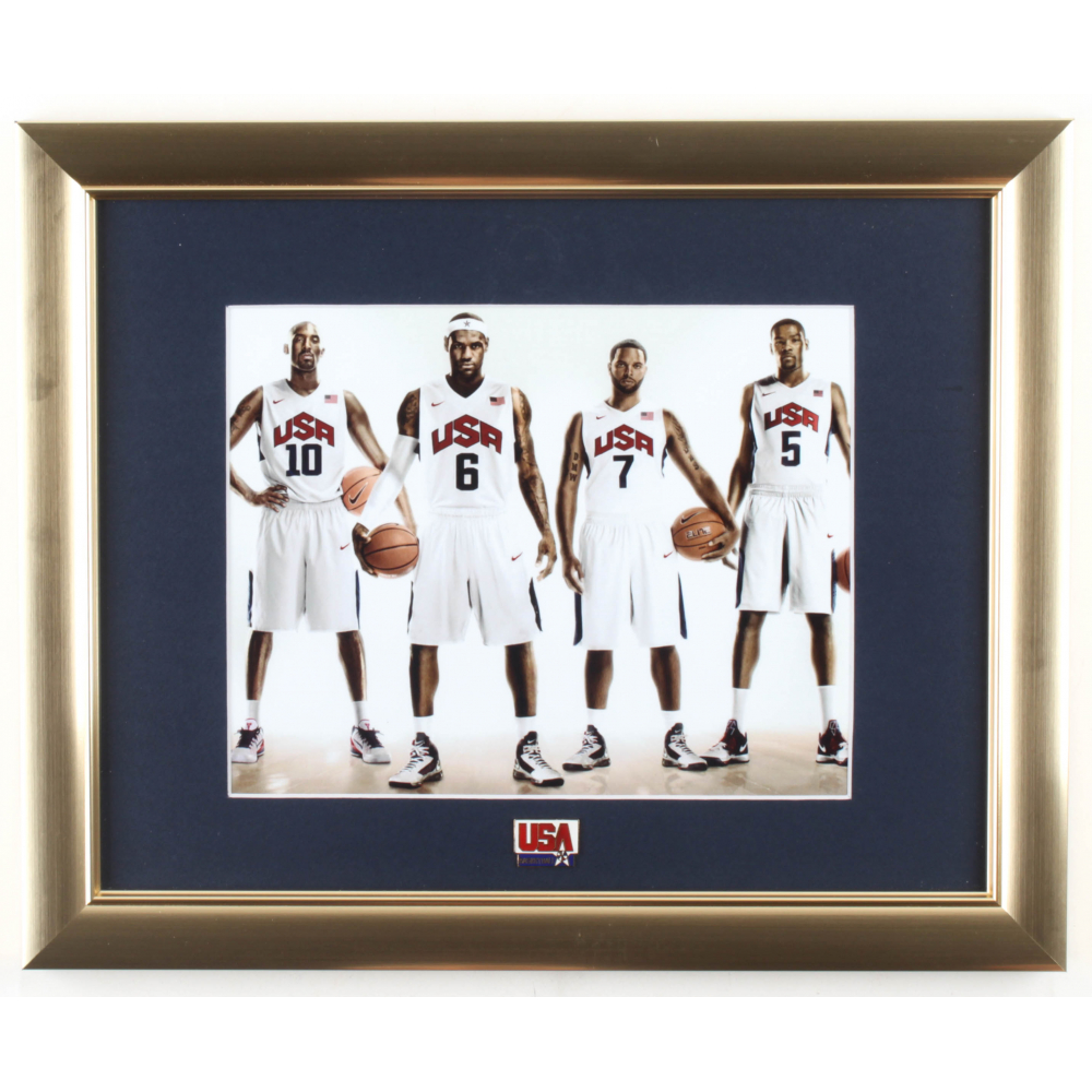 Kobe Bryant, LeBron James, Deron Williams & Kevin Durant Team USA 13x16 ...