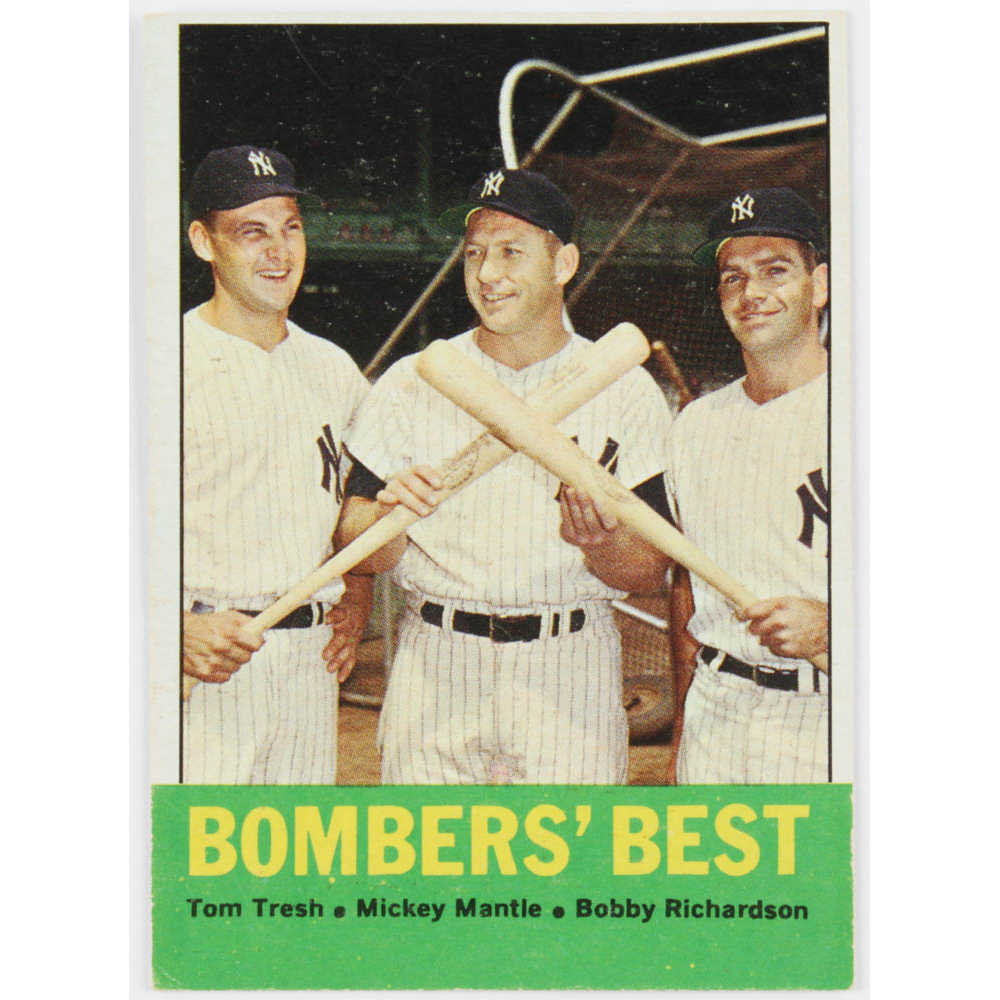 Tom Tresh / Mickey Mantle / Bobby Richardson 1963 Topps #173 Bomber's ...
