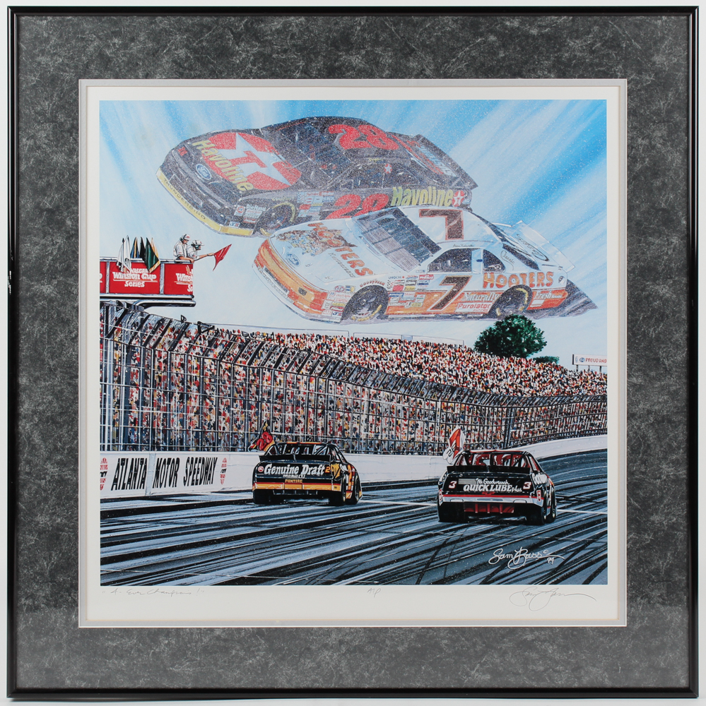 Sam Bass Signed "Forever Champions" 27x27 Custom Framed Lithograph ...